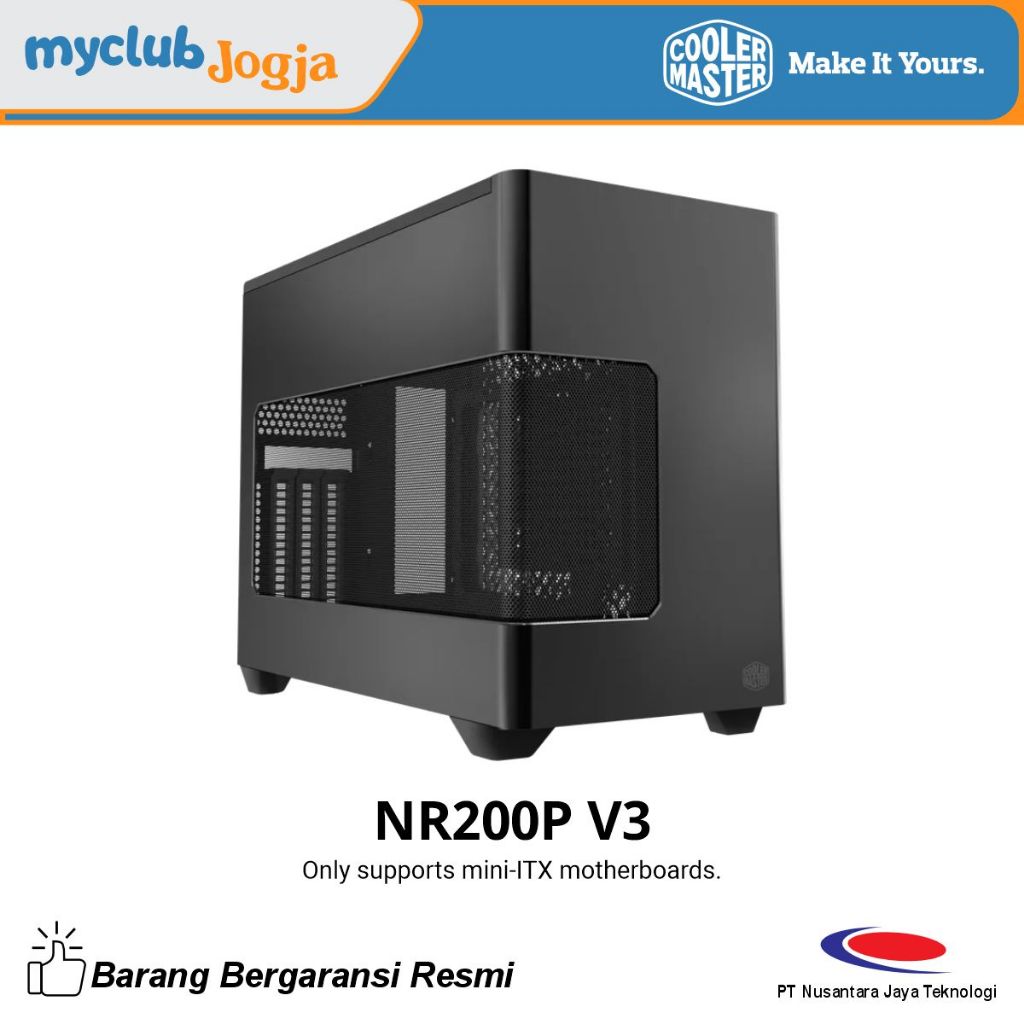 Jual Cooler Master NR200P V3 Mini-ITX casing komputer Vertical GPU ...