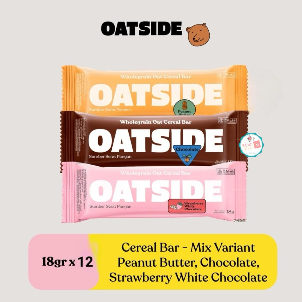 Jual OATSIDE OAT CEREAL BAR 18GR (12 PCS) | OATSIDE SEREAL BAR SNACK ...