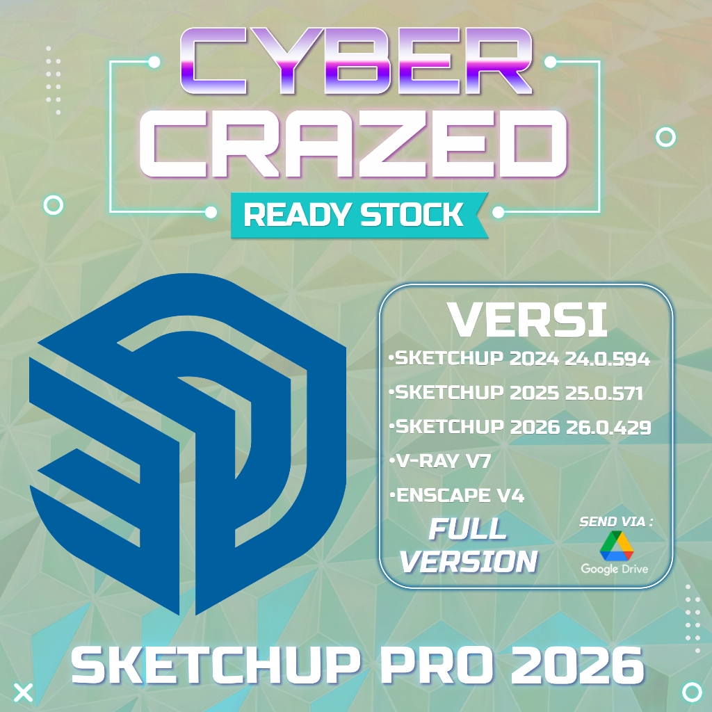 Jual (Win/Mac) Sketchup Pro 2026 / 2025 / 2024 + V-Ray + Enscape ...