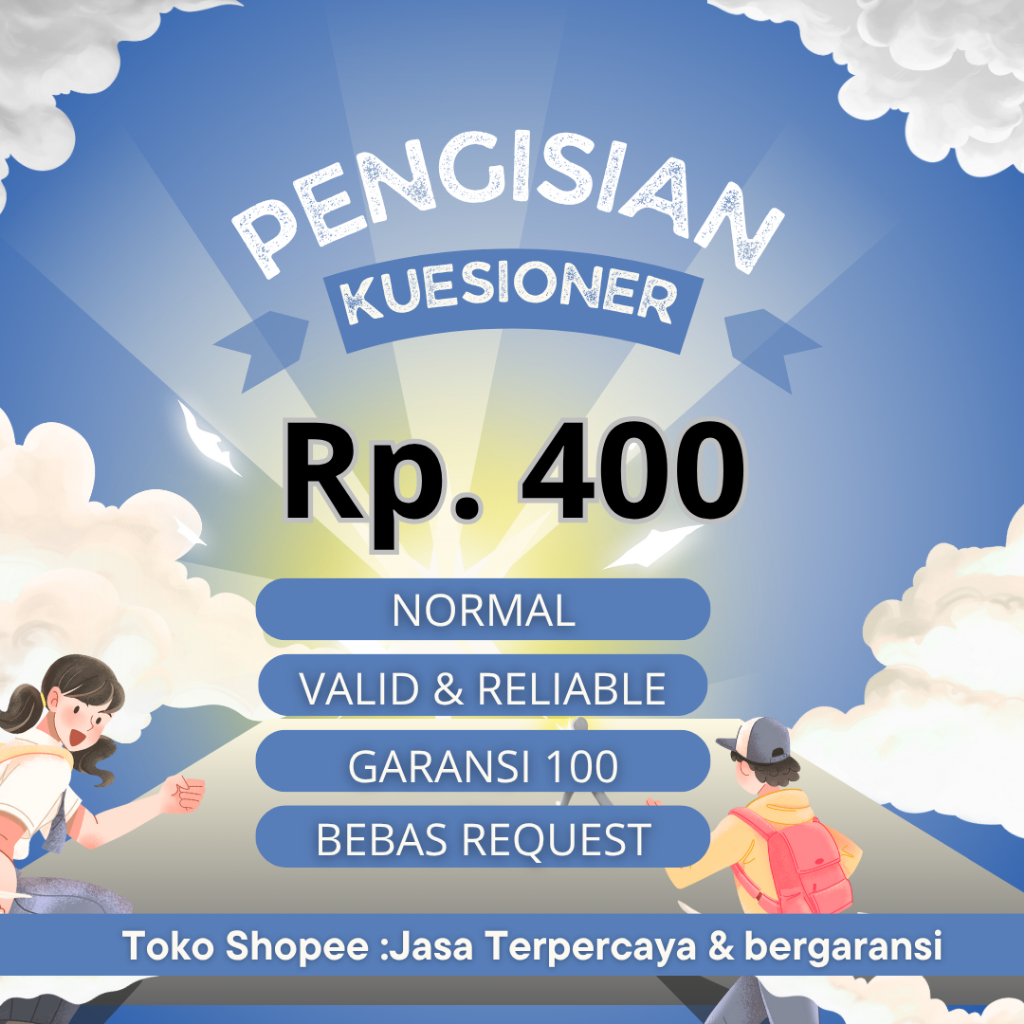Jual Responden kuesioner premium terjamin validitas dan reliabilitasnya ...
