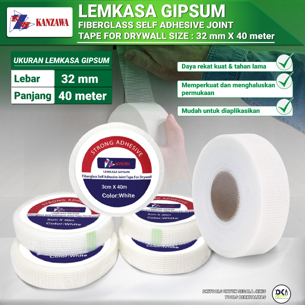 Jual Lakban Lem Kassa Gypsum Gipsum Drywall KZW 32 mm 40 Meter ...