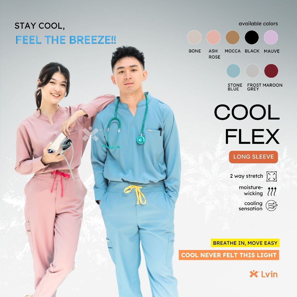 Jual [ Lvin ] COOL FLEX SCRUB - Baju OKA Shanghai Lengan Panjang/ Baju ...