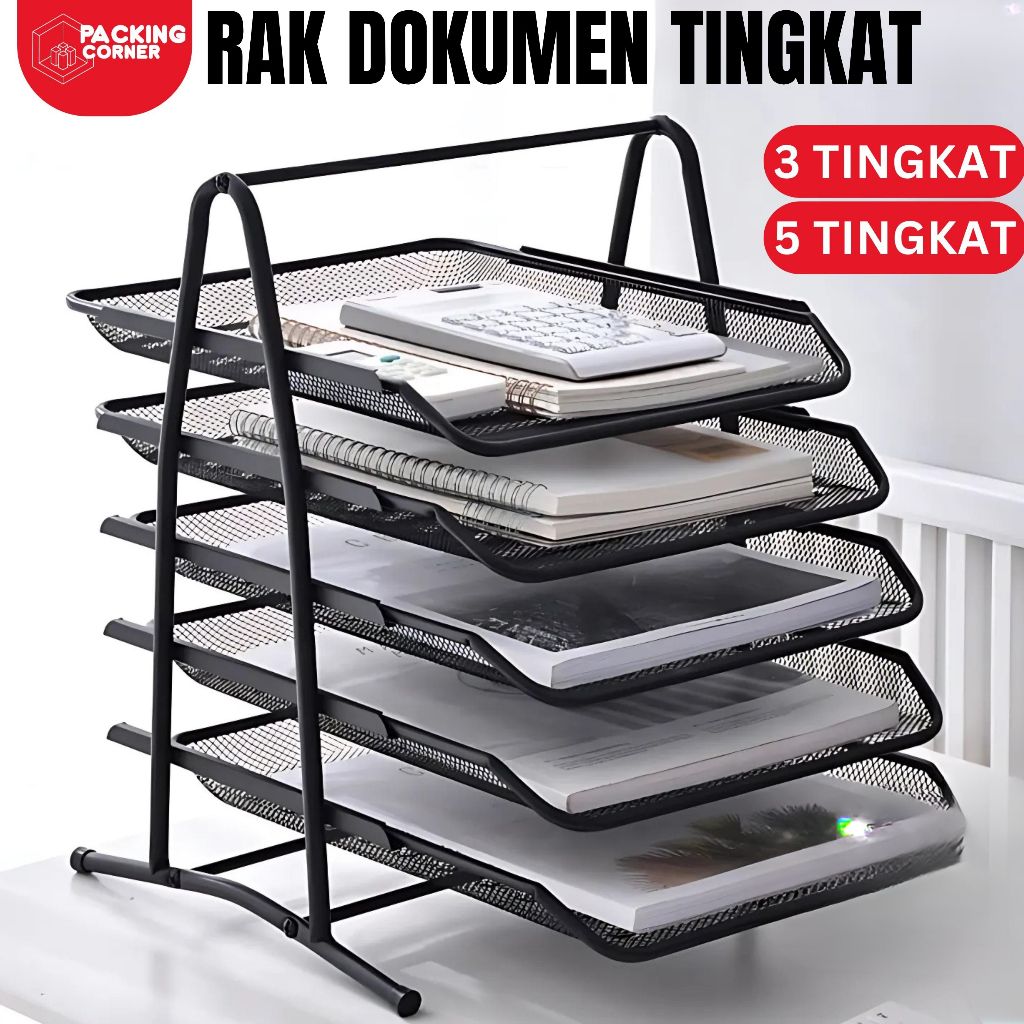 Jual Rak Dokumen Kertas 3 5 Susun Tray Besi Desk Paper File Document ...