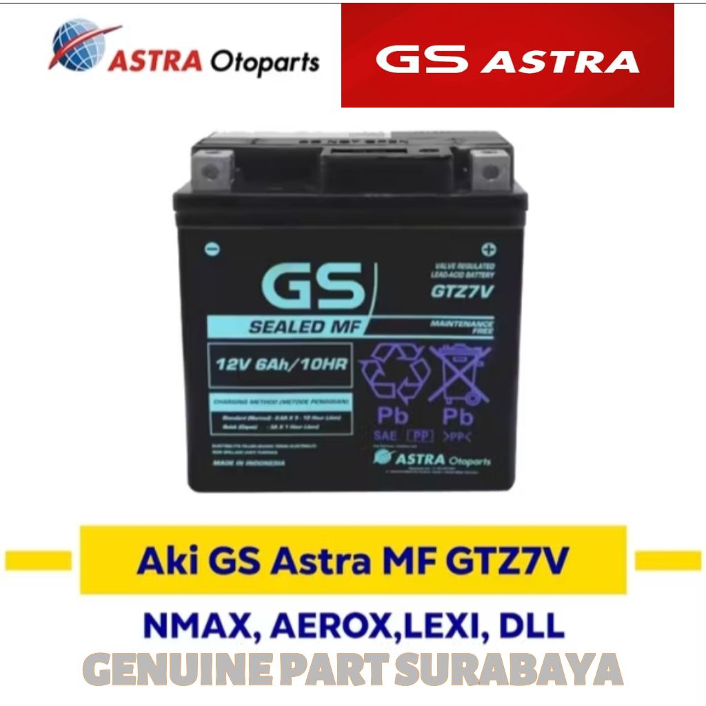 Jual Aki Atau Accu GTZ7V Nmax, Aerox, Lexi DLL Original GS ASTRA ...