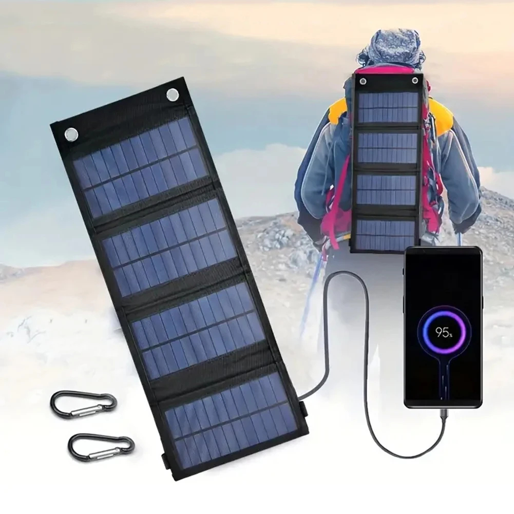 Jual Panel Solar Tenaga Surya Portable 4 Panel Lipat USB Output Charger ...