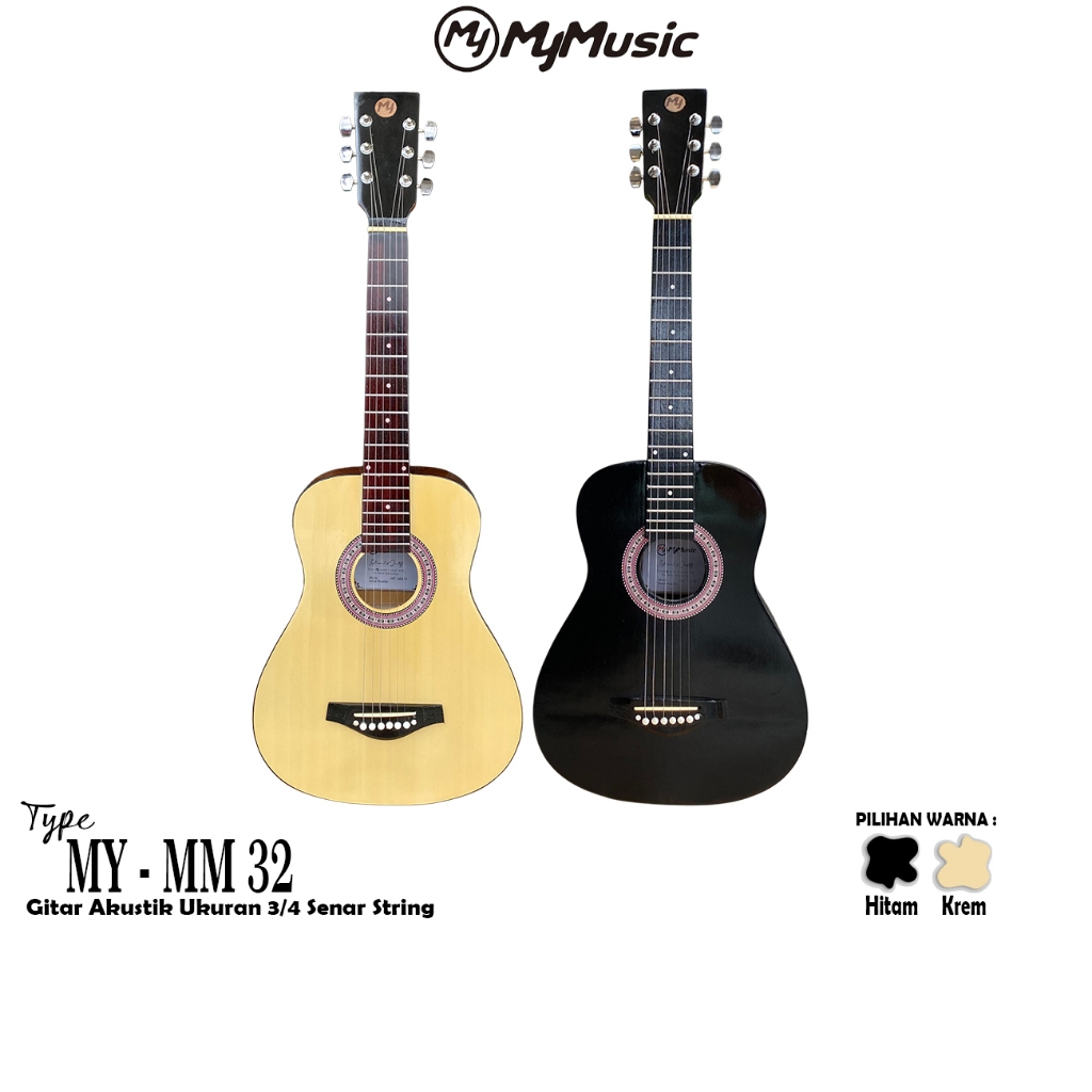 Jual Gitar ukuran 3/4 MY-MM 32 Merk Mymusic Gratis Packing Kayu ...