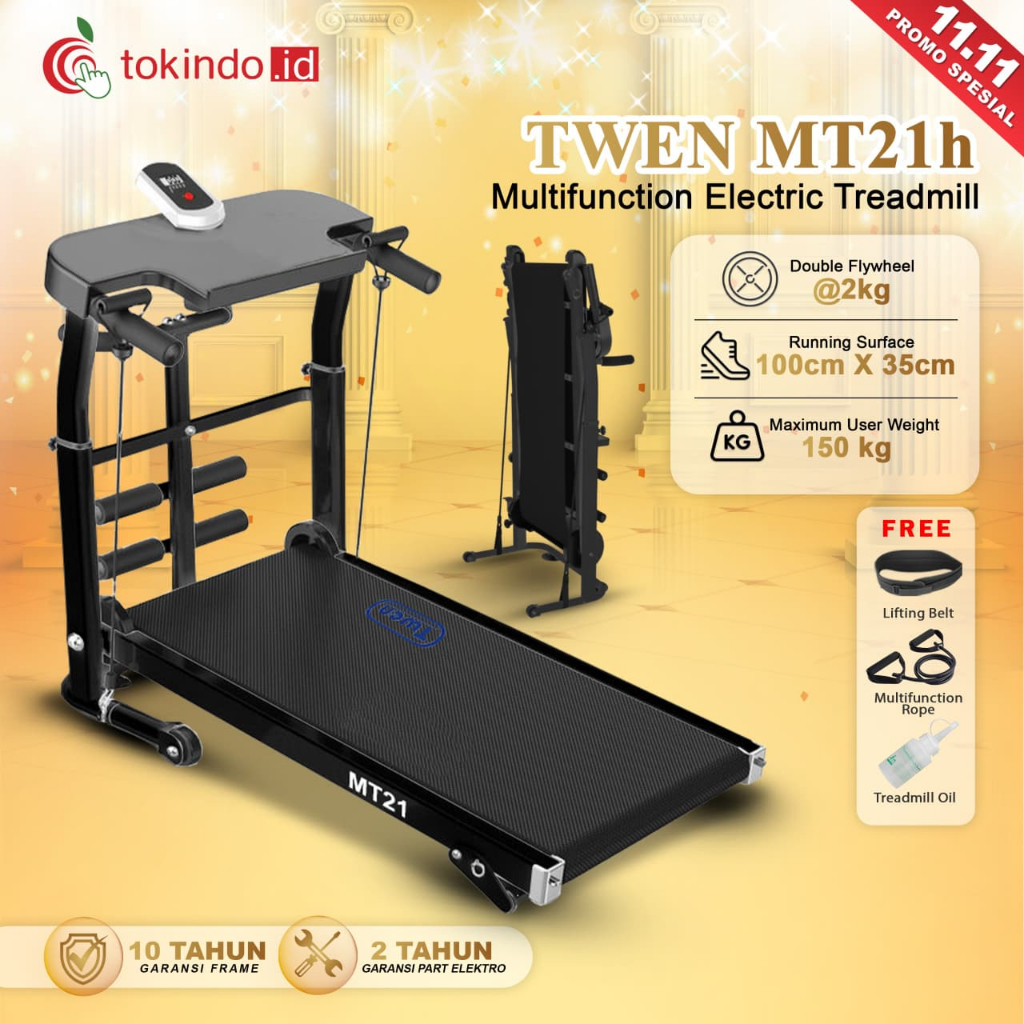 Jual TWEN MT21 MT28 MT31 MT38 Treadmill Tanpa Listrik Treadmill Manual ...