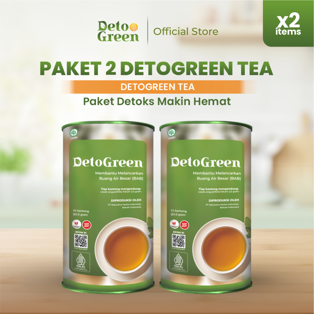 Jual (SPECIAL OFFER) DETOGREEN Spesial Bundling 2 Pcs Teh Herbal ...