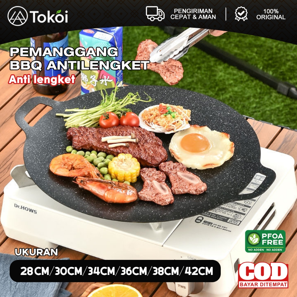 Jual 28-42cm Wajan Panggang / Grill Pan Bulat Anti Lengket ,untuk ...