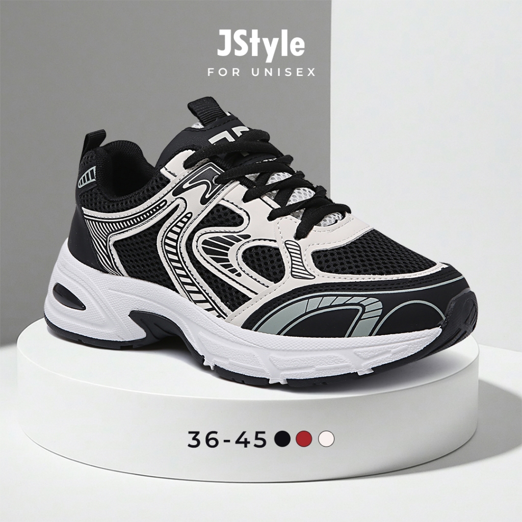 Jual JS Sepatu Olahraga Wanita Kekinian Sneaker Cewek Cowok Sepatu ...
