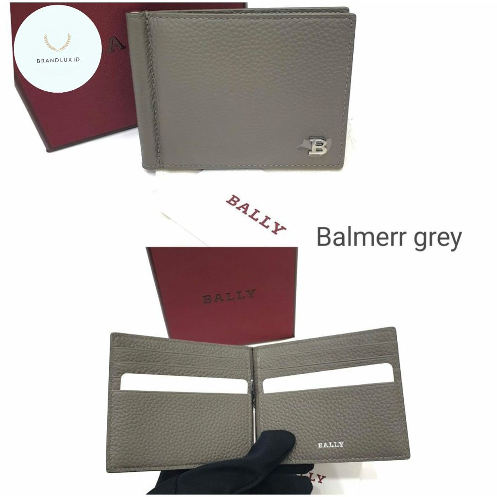 Jual Bally Balmerr men wallet Snuff 17 palladio adria clip grey leather ...