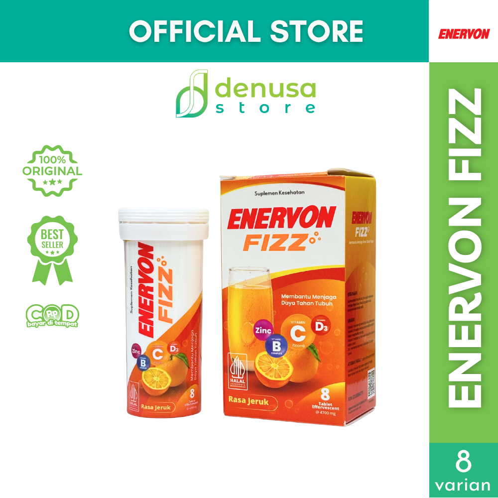 Jual ENERVON FIZZ Rasa Jeruk 8 Tablet Effervescent | Vitamin C dan B ...