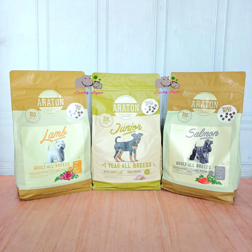 Jual Dog Food Araton Puppy Junior Adult 3kg Lamb Salmon Chicken Makanan ...