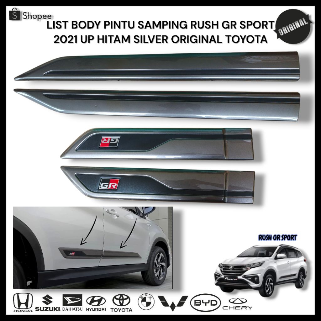 Jual List Body List Pintu Samping Toyota Rush Gr Sport 2021-2025 ...