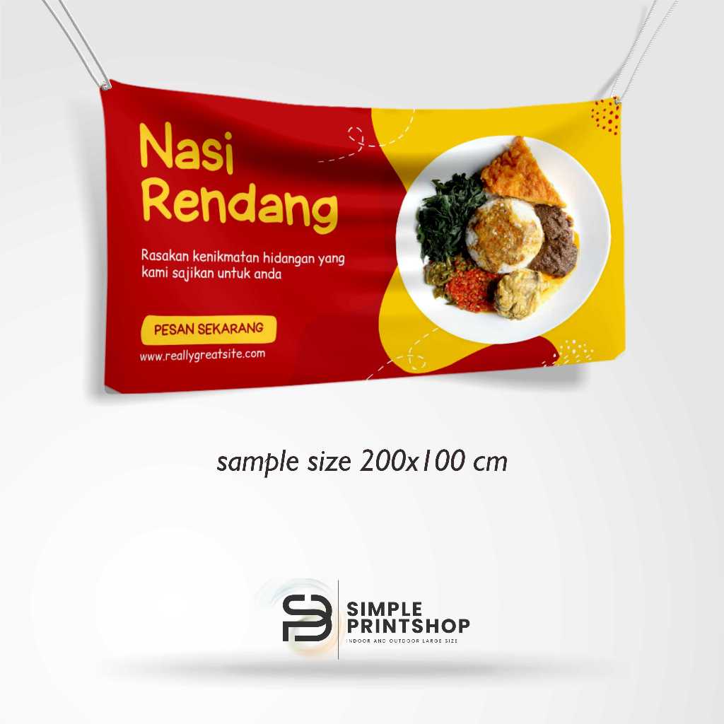 Jual Spanduk Banner Nasi Rendang Free Custom Design | Shopee Indonesia