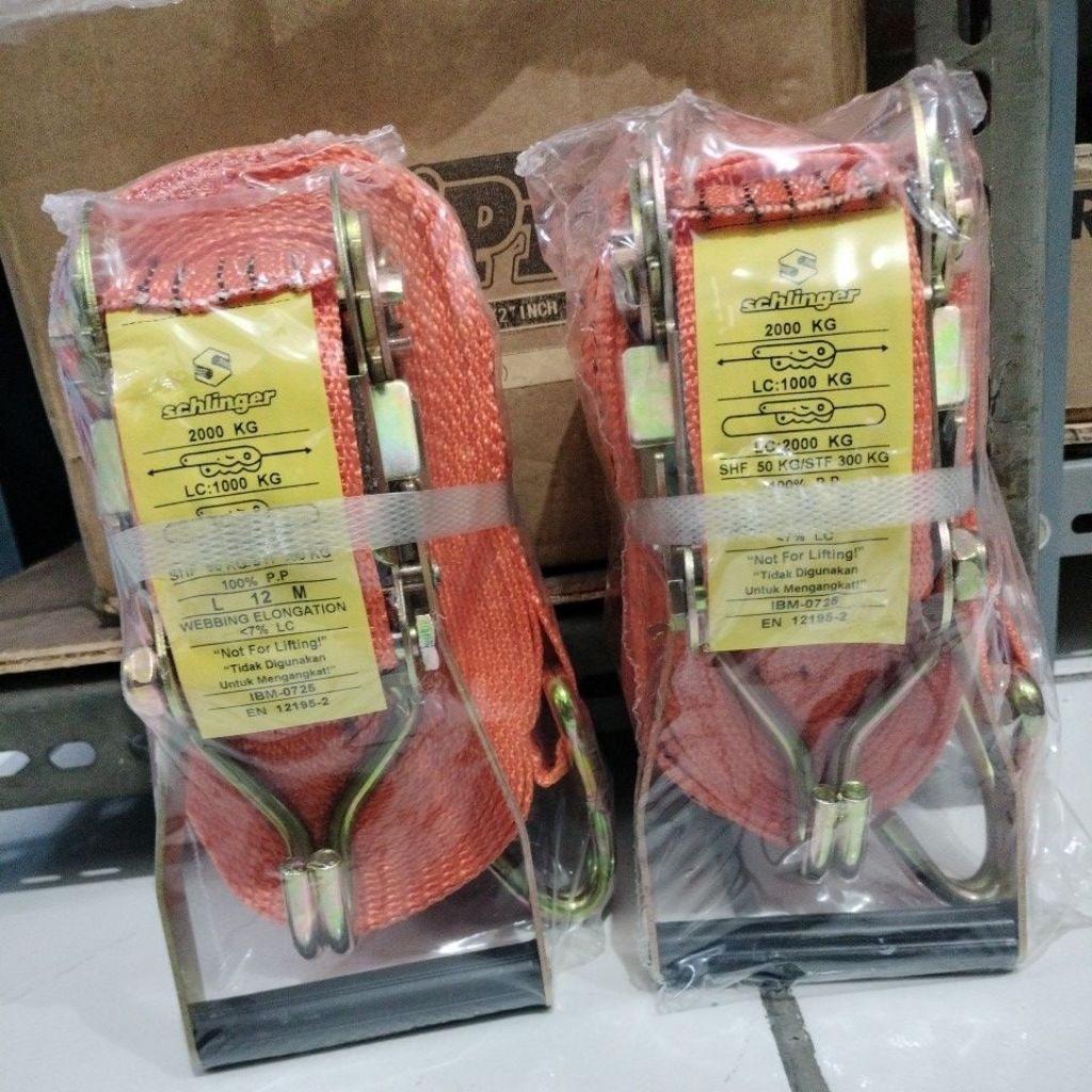 Jual Tali ikat barang mobil 5cm 12meter 10meter 2ton Ratchet tie down ...