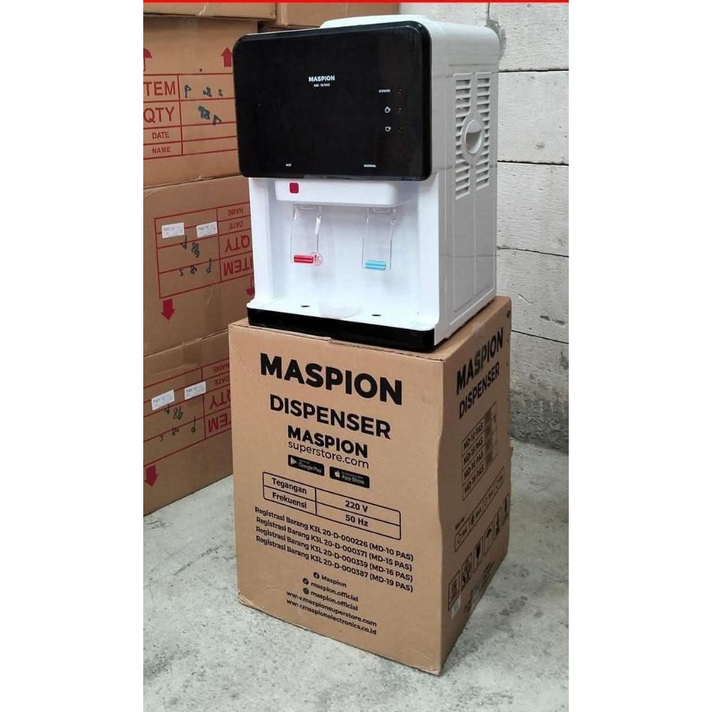 Jual Dispenser Maspion Portable MD-15 PAS Hot And Normal | Shopee Indonesia