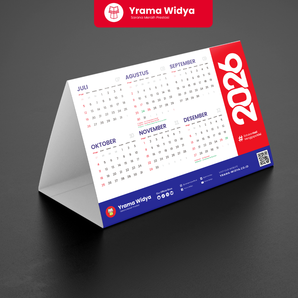 Jual Yrama Widya - Kalender Meja Simpel 2026 | Tent Calendar | Shopee ...