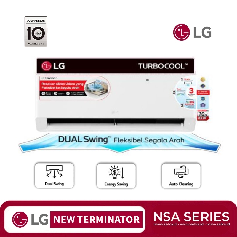 Jual LG ELECTRONICS K05NSA AC 0.5 PK New Terminator / 1/2 PK K05NSA ...