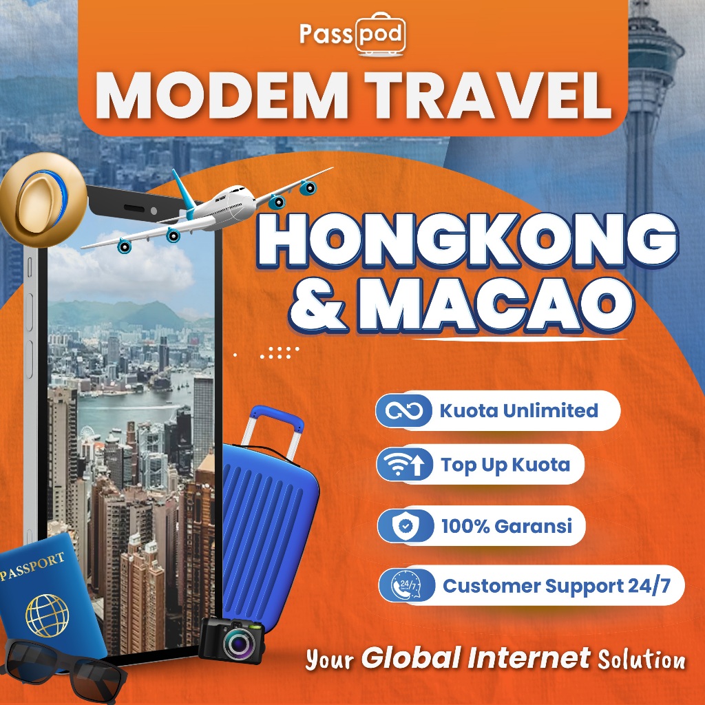 Jual PASSPOD Modem Travel Hongkong & Macau Unlimited | Shopee Indonesia