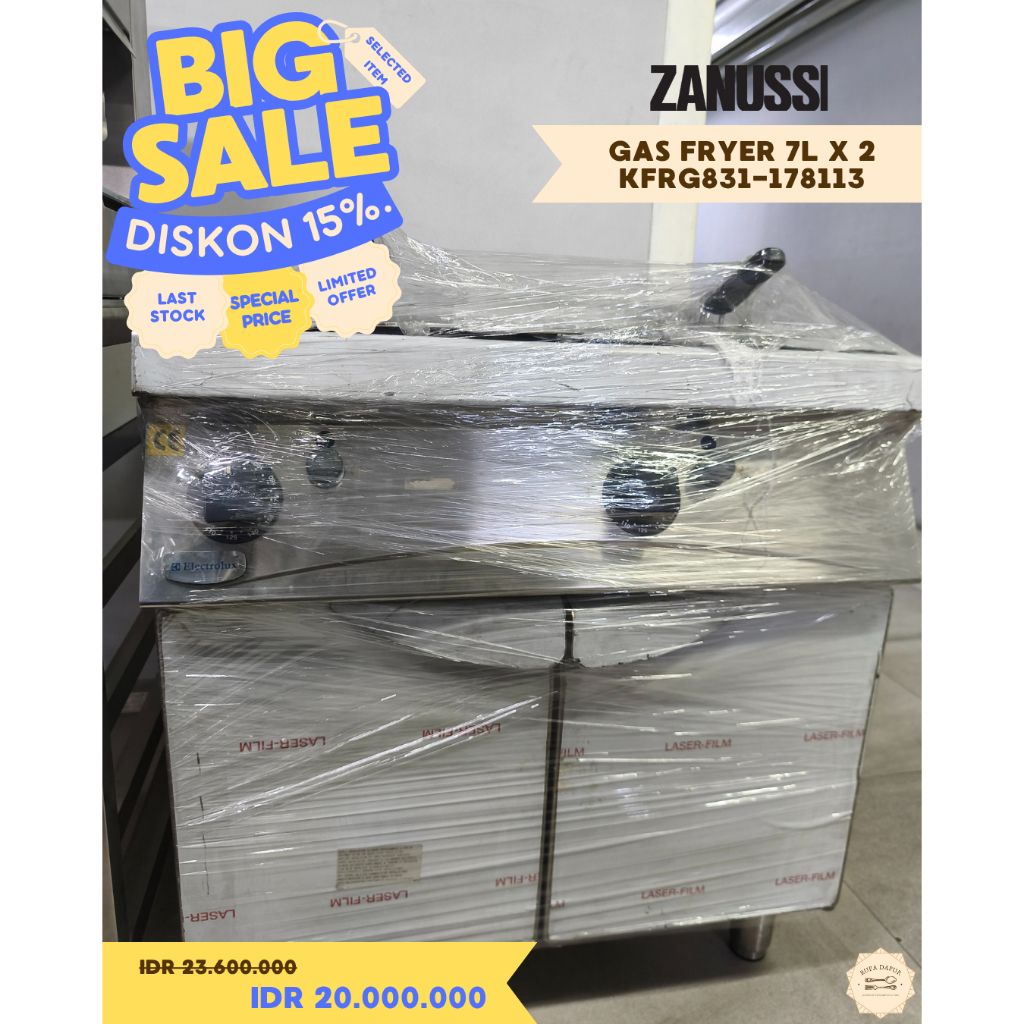Jual Zanussi Gas Fryer 7 L Double Tank Model KFRG831 | Shopee Indonesia