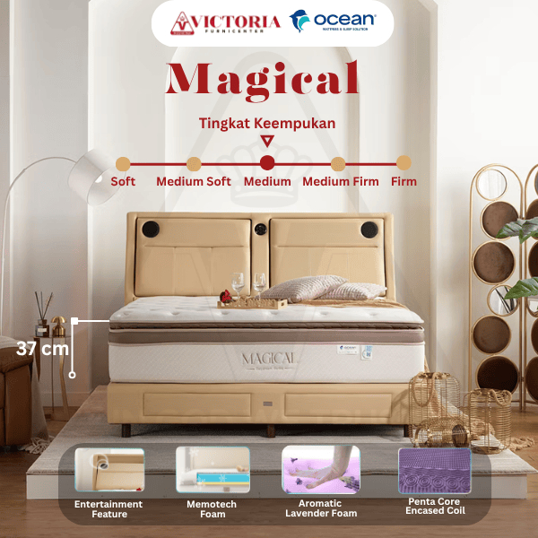 Jual Ocean Magical 180x200 180 x 200 Fullset Full Bed Set Springbed ...