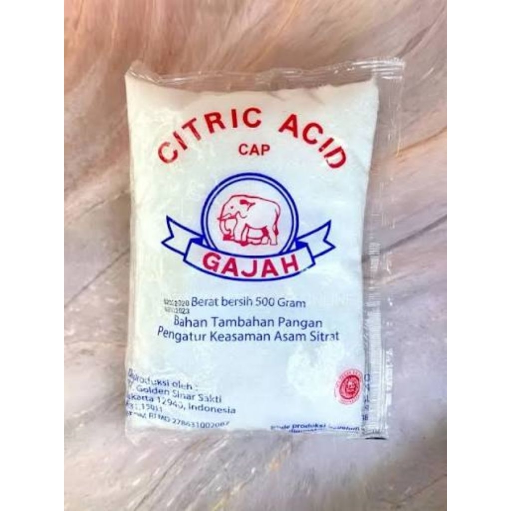 Jual Citrun Cap Gajah 50 gram / Asam Sitrat per pack isi 20 bungkus ...