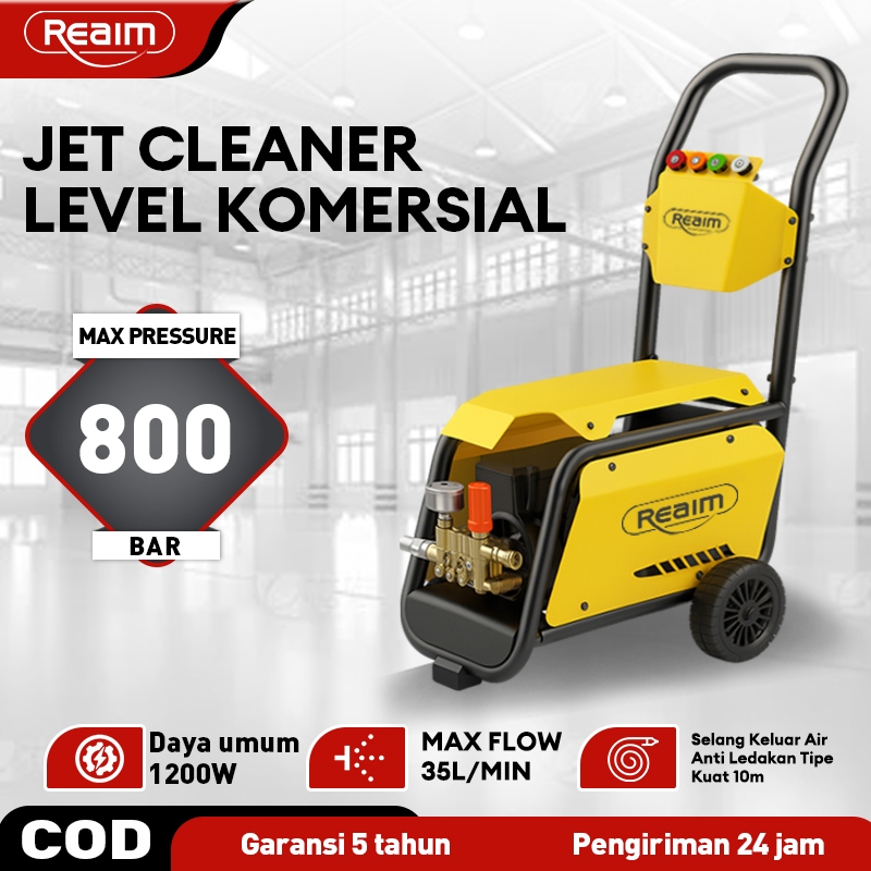 Jual Reaim jet cleaner mesin semprotan 1200W 800BAR cuci mobil motor ...