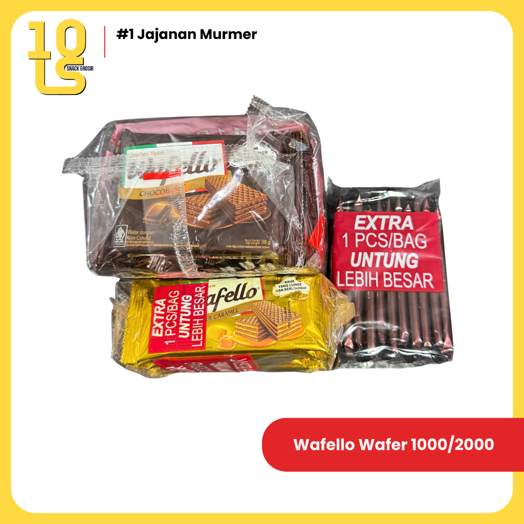 Jual Wafello 1000 Wafer Roma Coklat/Caramel Isi 10 pcs @17gr | Shopee ...