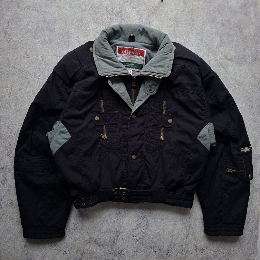 Jual Vintage Racing Jacket Ellesse (Black) | Shopee Indonesia