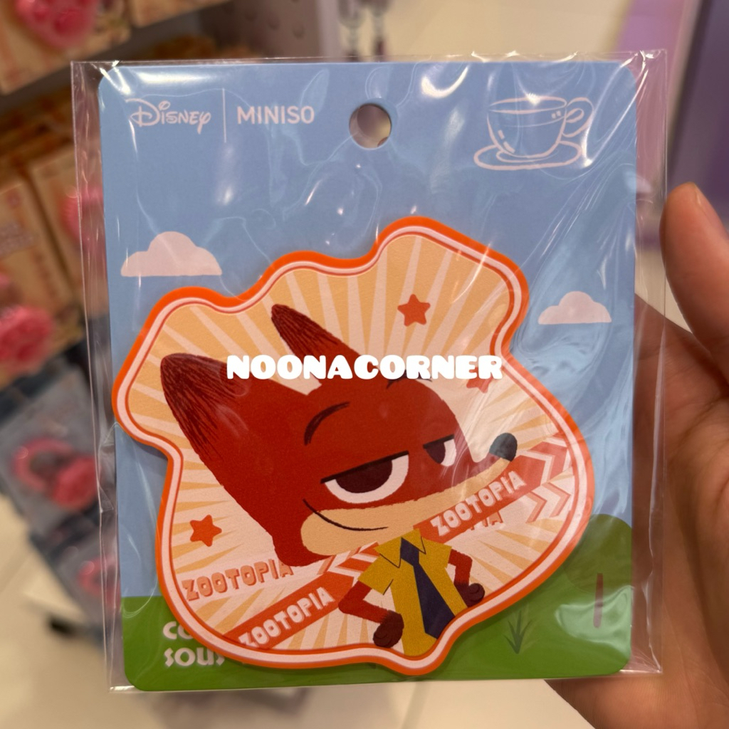 Jual Miniso x Zootopia ‼️ Coaster / Tatakan Gelas Zootopia Badge Police ...