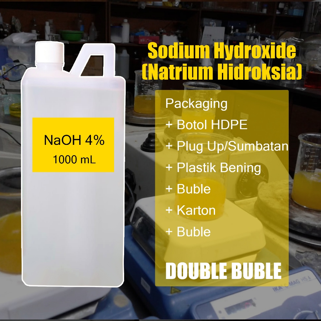 Jual NaOH 4% 1 liter/ Larutan Natrium Hidroksida / Sodium Hydroxide ...