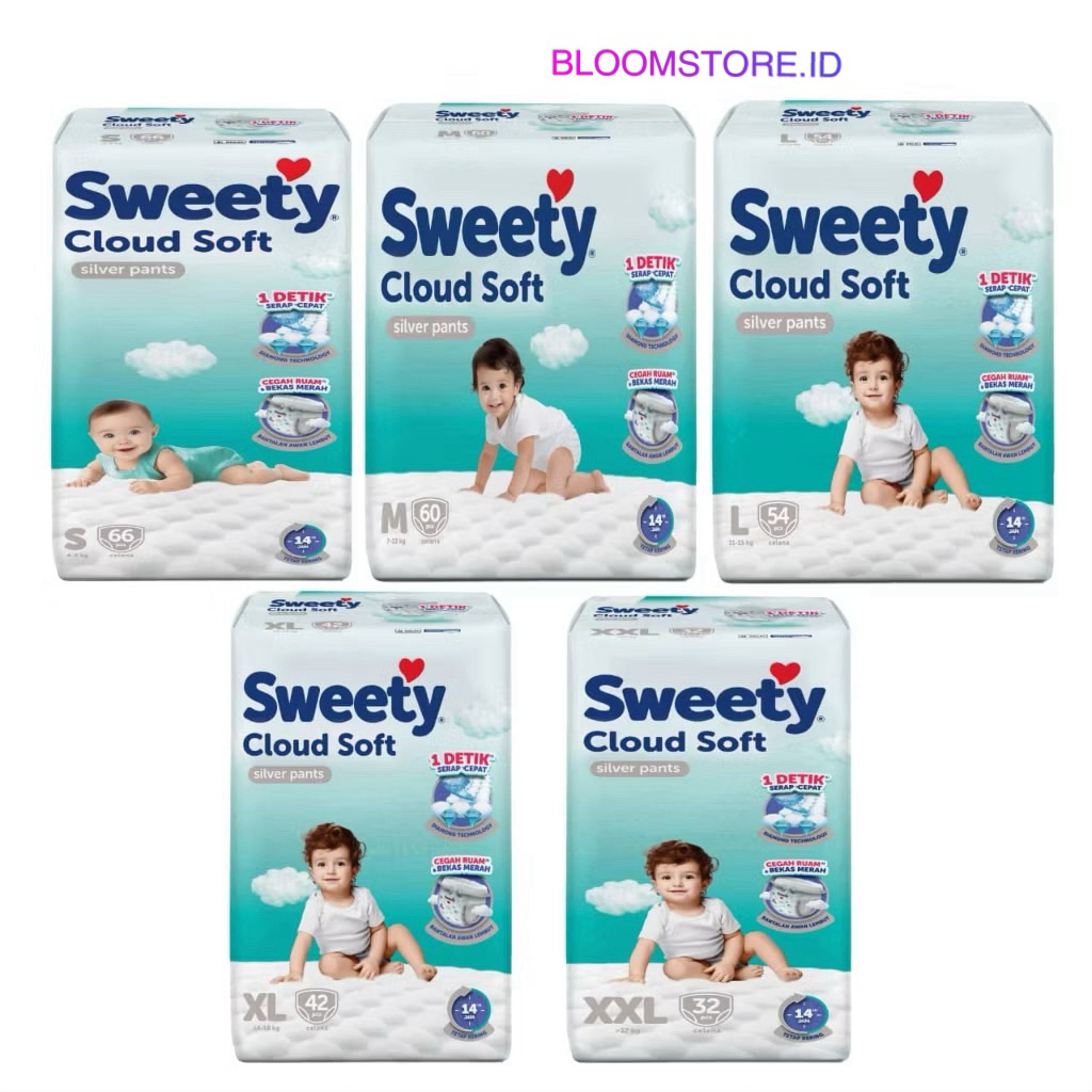 Jual SWEETY SILVER Pants Popok Cloud Soft Celana Sekali Pakai Diaper ...