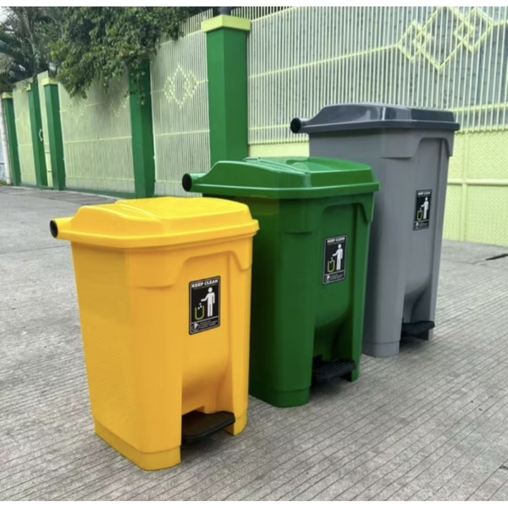 Jual Taiwan - Tempat Sampah Injak 30-50-70 Liter Hijau Merah Kuning Abu ...