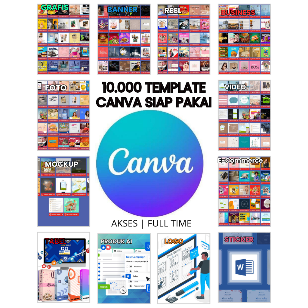 Jual CNV001- CANVA PRO | 10.000 Template Premium - Full Akses Tanpa ...