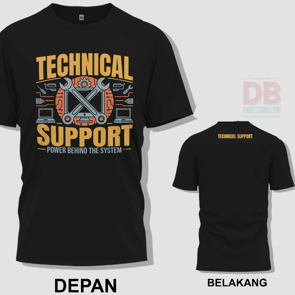Jual Kaos Teknik Technical Support - Power Behind The System | Kaos ...