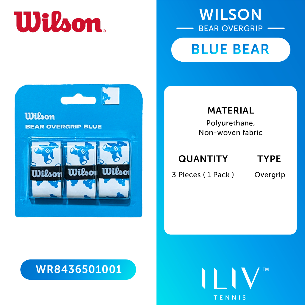 Jual WILSON Official [ BLUE BEAR ] Limited Edition Bear Racket Overgrip ...
