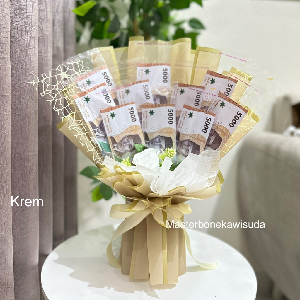 Jual MODEL 1 Kerangka buket uang Jaring // 5 10 15 20 Lembar // Buket ...