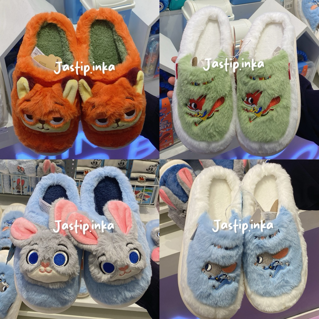 Jual Miniso x Zootopia - Slippers zootopia/ sendal bulu zootopia ...