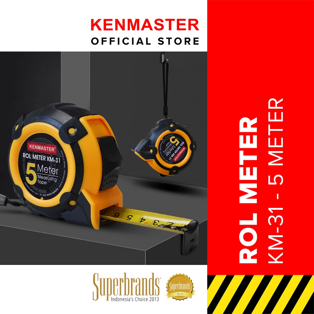 Jual Kenmaster NEW Roll Meter KM-31 - 5 Meter x 19 MM / Alat Ukur ...