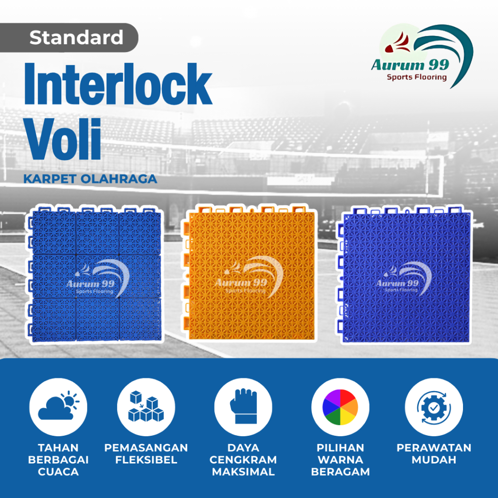 Jual Interlock Voli - Lantai Interlock Lapangan Voli | Karpet Lapangan ...