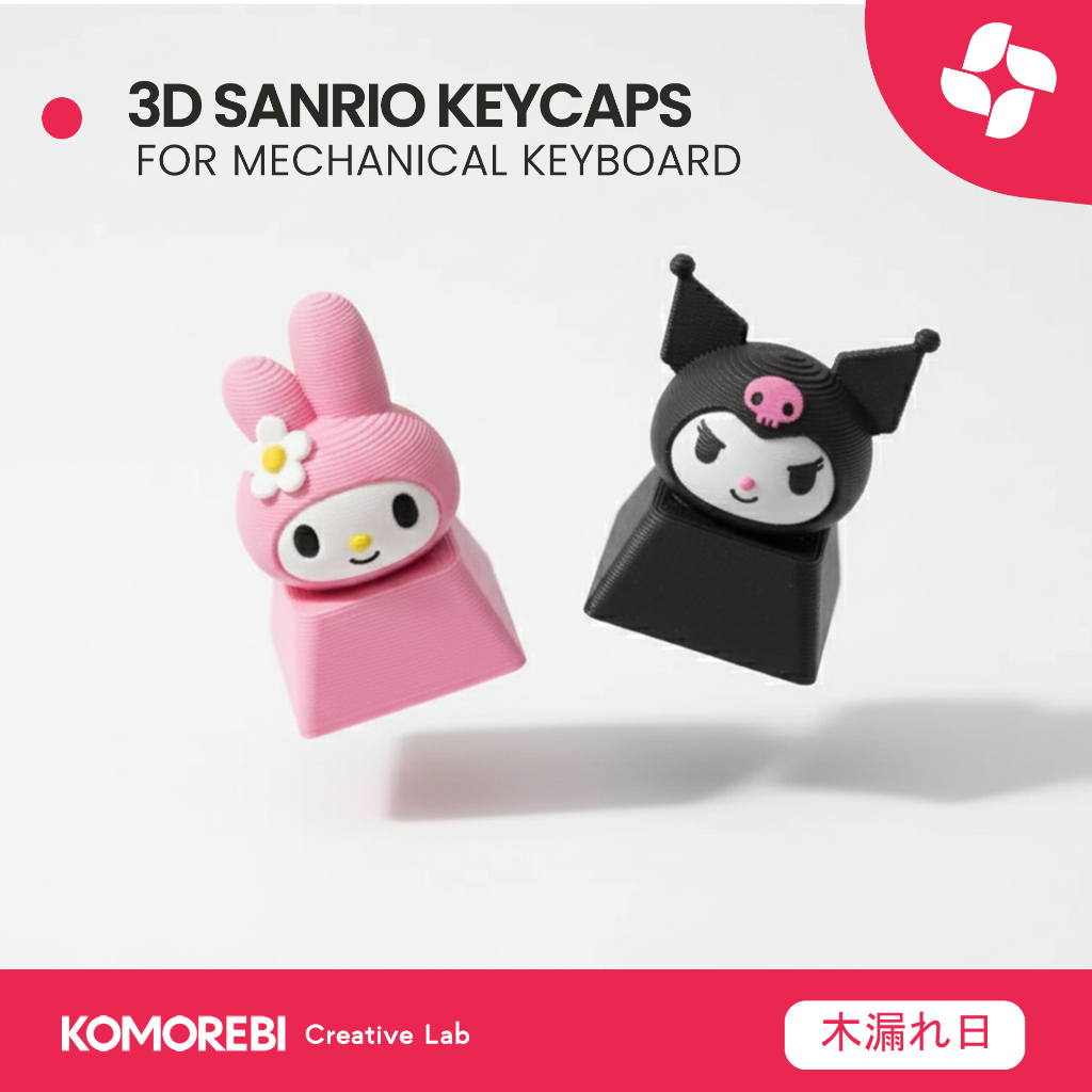Jual Keycaps 3D Sanrio My Melody Kuromi Custom Artisan Keycap ...