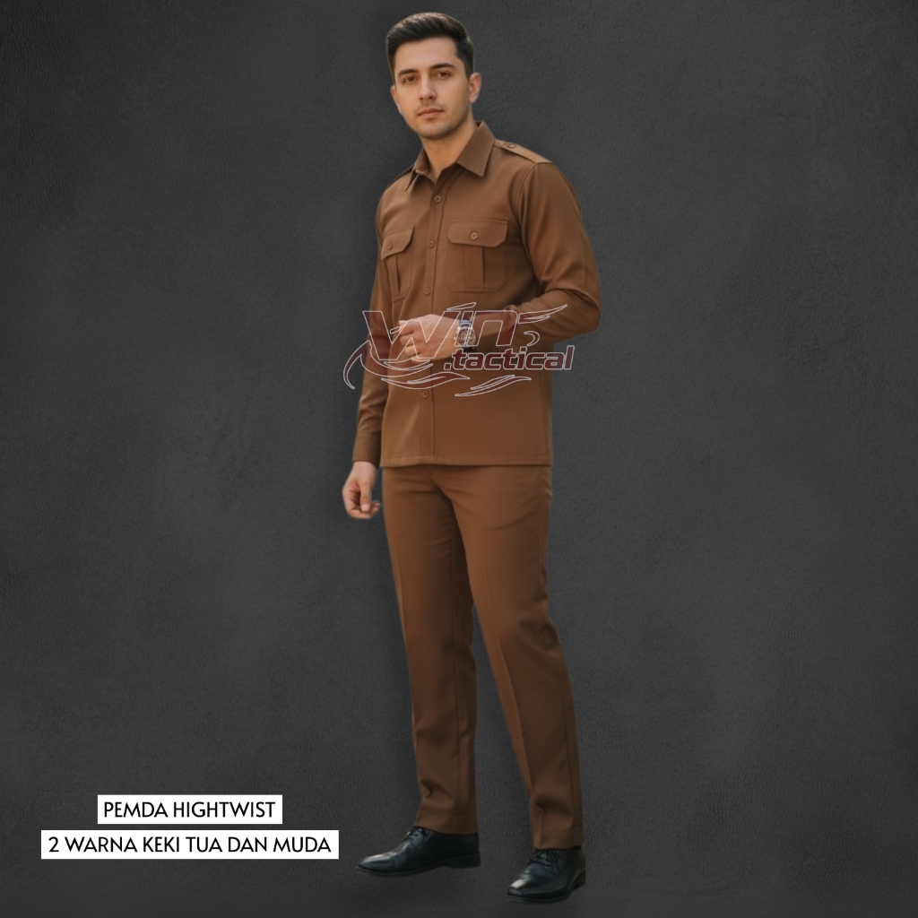 Jual Setelan Pria Seragam PNS Pemda – Baju Dinas PDH Khaki Tua/Muda ...