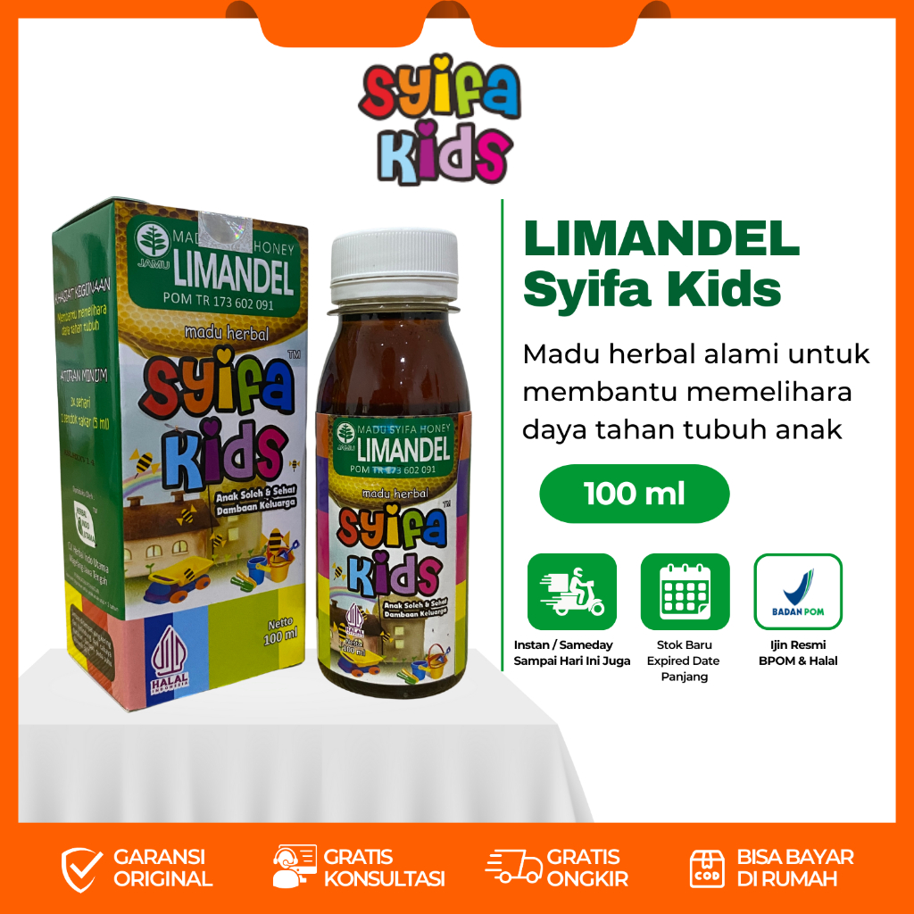 Jual LIMANDEL Syifa Kids Madu Anak Untuk Mengatasi Amandel Radang ...
