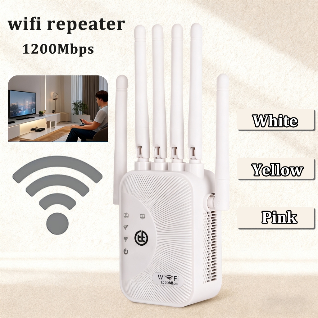 Jual 1200Mbps Wifi Extender Dual Band 2.4G Wifi Repeaters 4/6 Antena ...