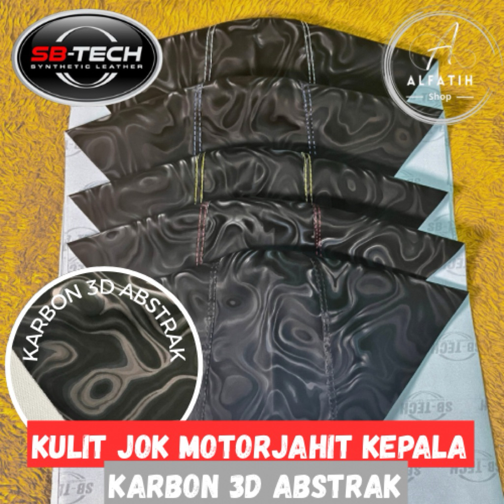 Jual Kulit Jok Cover Jok Motor Jahit Kepala Motif Karbon 3D Abstrak SB ...