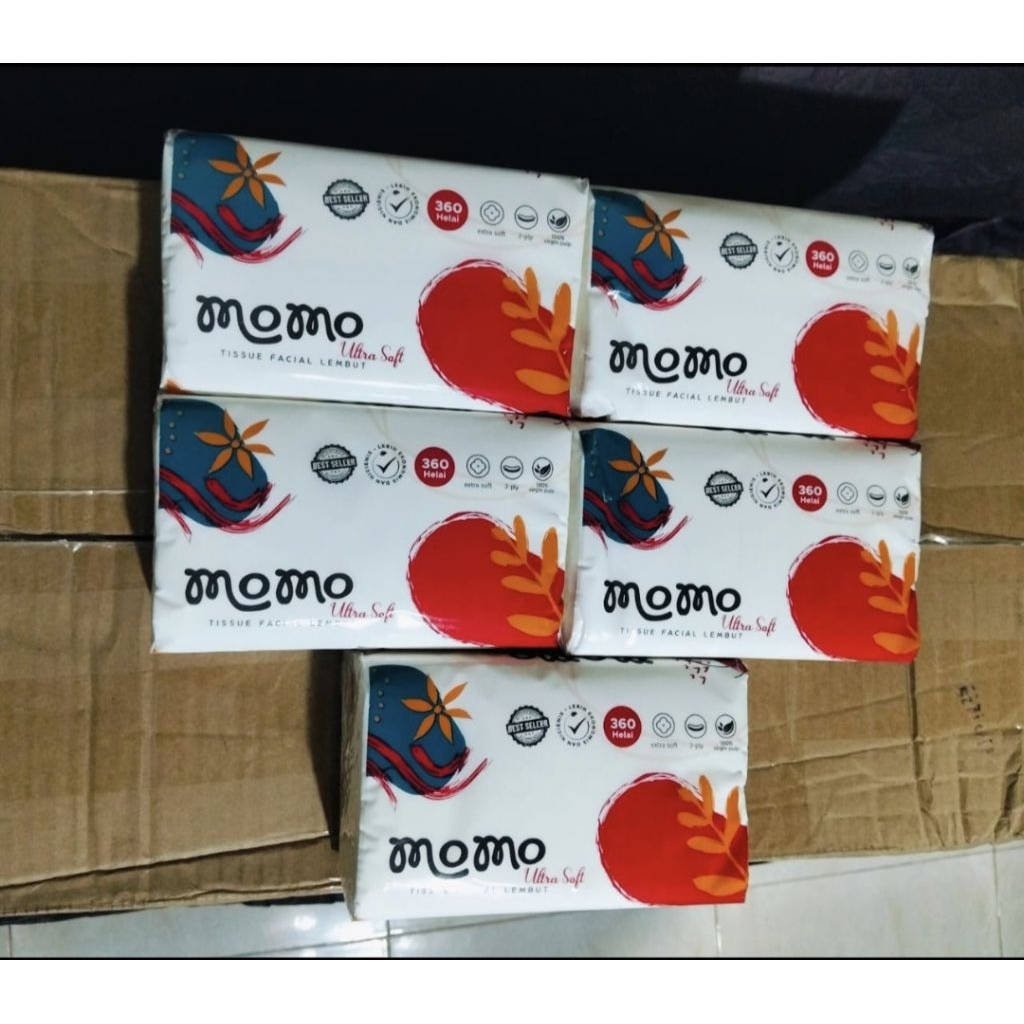 Jual 3 PCS TISSUE LEMBUT MOMO 360 SHEETS | Shopee Indonesia