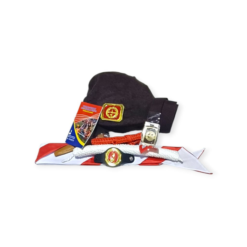 Jual set atribut Pramuka siaga penggalang SD SMP udah termasuk topi ...