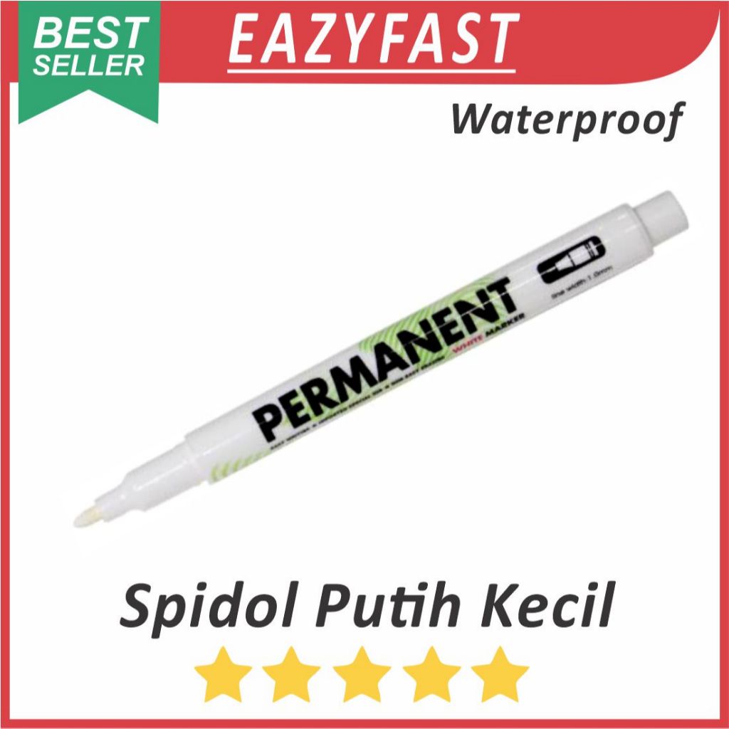 Jual Spidol Ban Putih 1mm Permanen Anti Air Waterproof Pena Pulpen ...