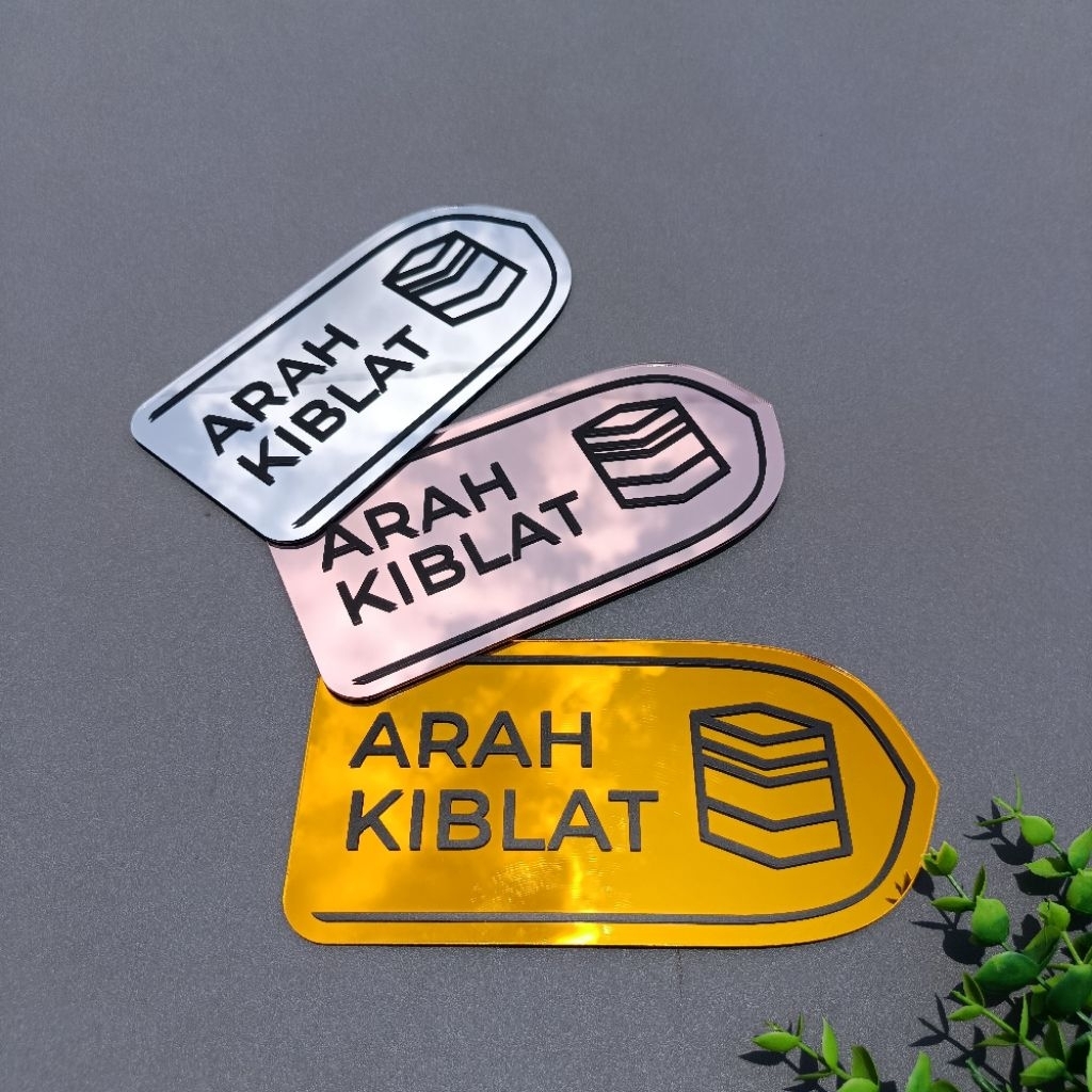 Jual Sign Penunjuk Arah Kiblat Papan Akrilik Petunjuk Arah Kiblat ...